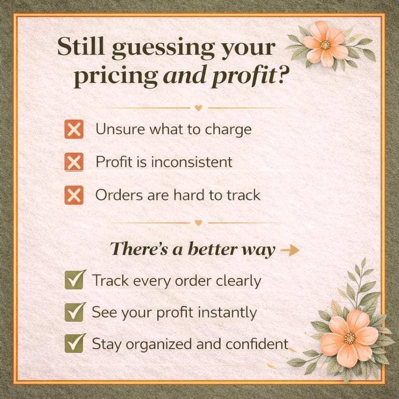 Florist Order Tracker | Track Every Order & Profit | Florist Templates ...
