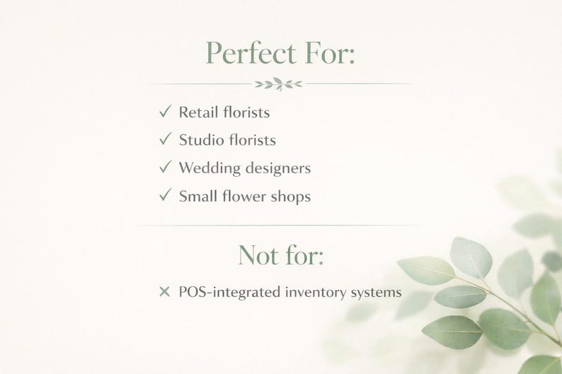 Florist Inventory Reorder Planner | Smart Restock System | Google ...