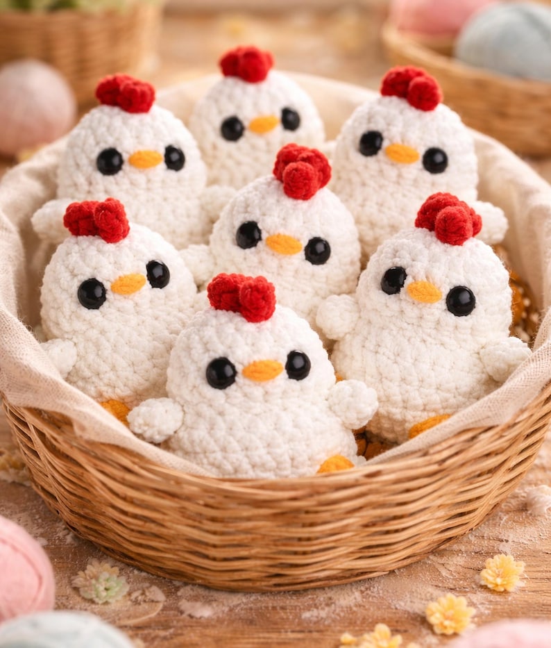 Amigurumi Chicken Crochet Pattern, Beginner Friendly Plush Toy (PDF ...