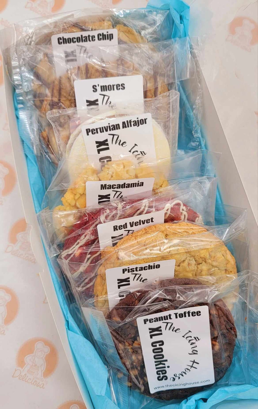 Six6 XL Cookies/variety Pack, 4oz Each Cookie S'mores, Toffee ...