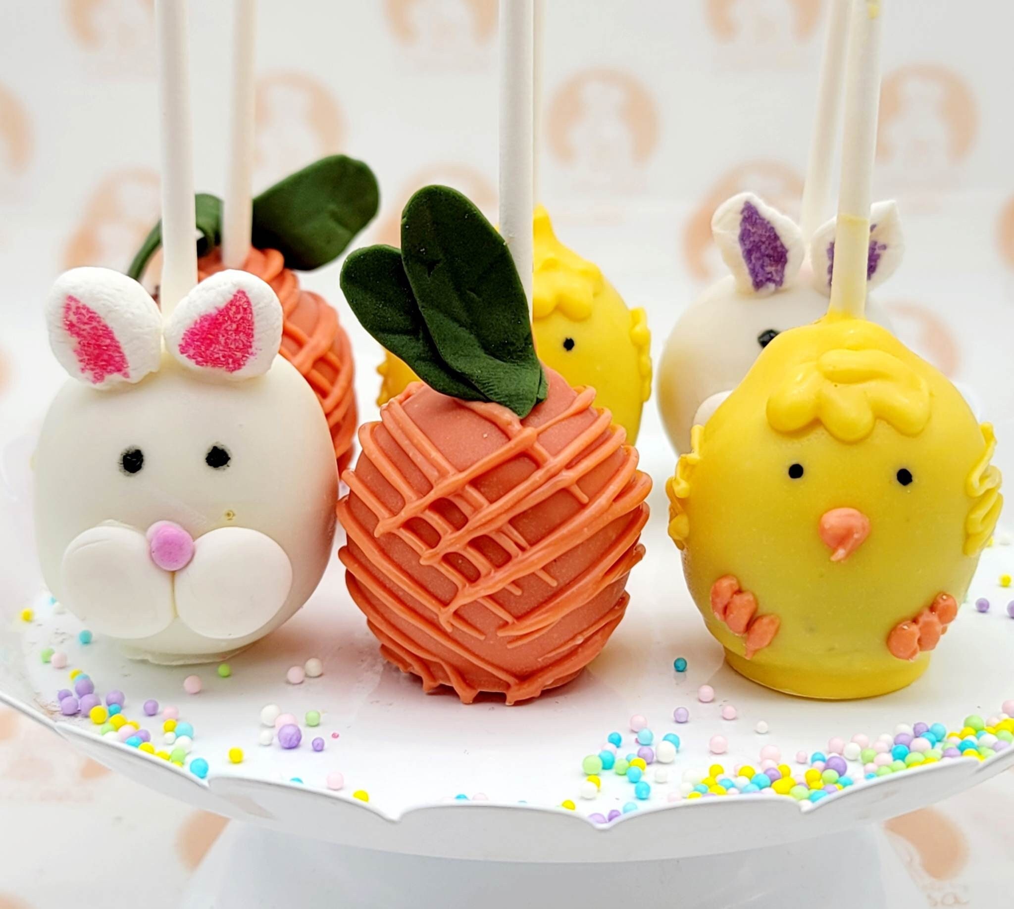 12 Easter Cake Pops / FREE SHIPPING / Cake Pops/ Egg Pops / Chick Pops ...