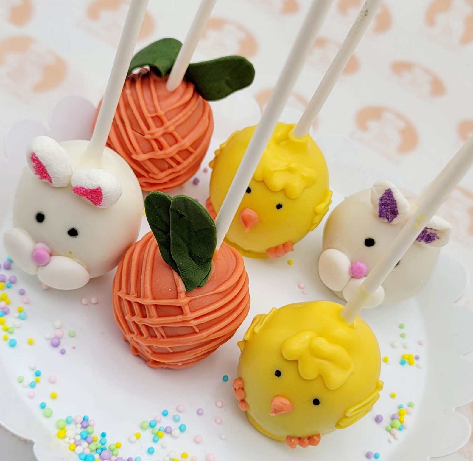12 Easter Cake Pops / FREE SHIPPING / Cake Pops/ Egg Pops / Chick Pops ...