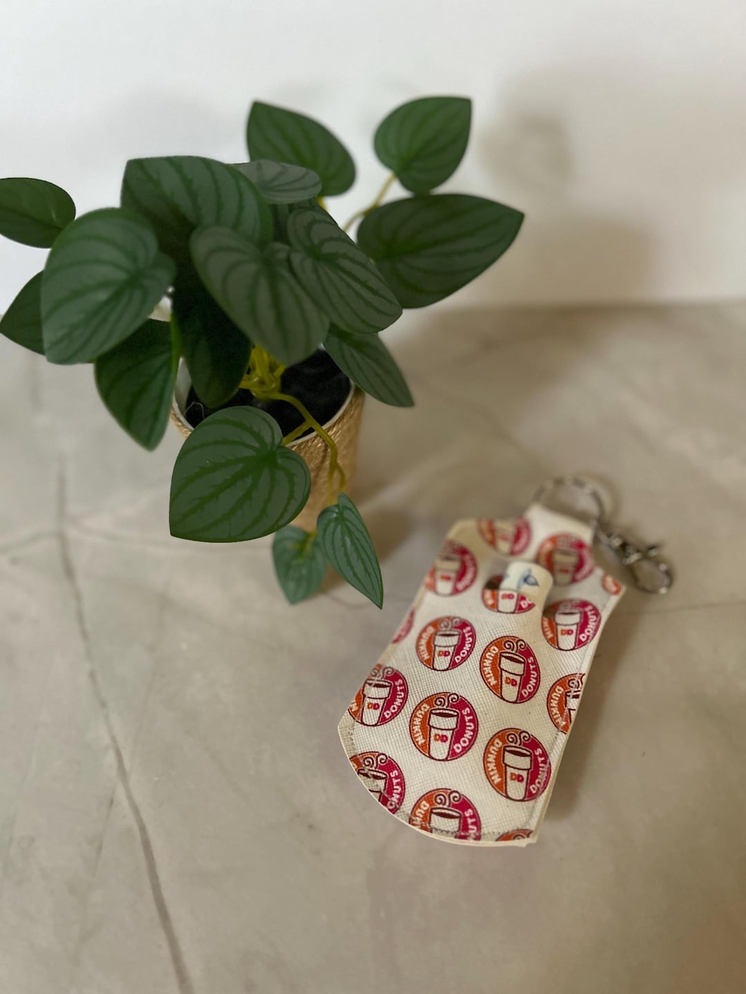 Dunkin’ Donuts Chapstick Keychain Holder: Faux Leather Purse Accessory ...