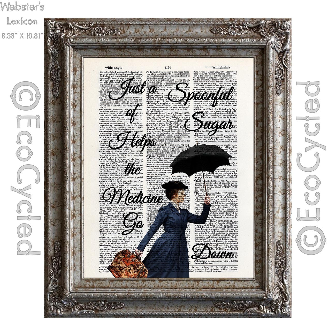 Mary Poppins Just A Spoonful Of Sugar Helps The Medicine Go Etsy