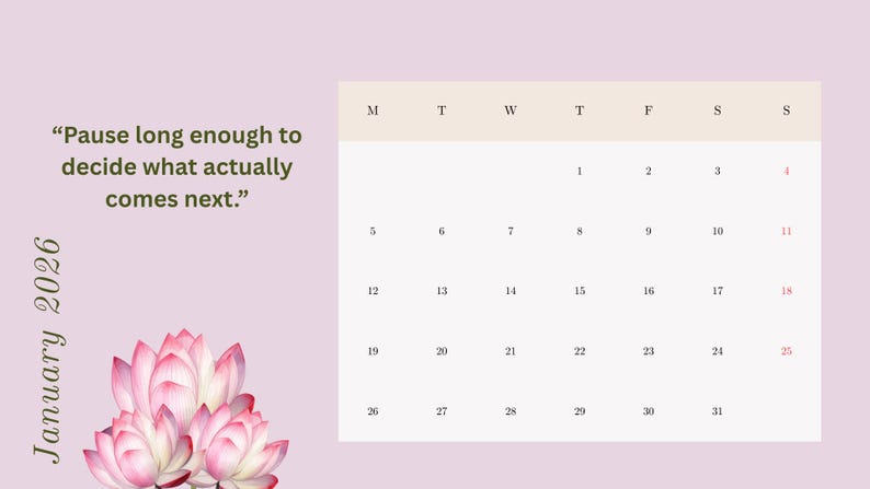 2026 Desktop Calendar Wallpaper | Minimalist Monthly Quotes (digital ...