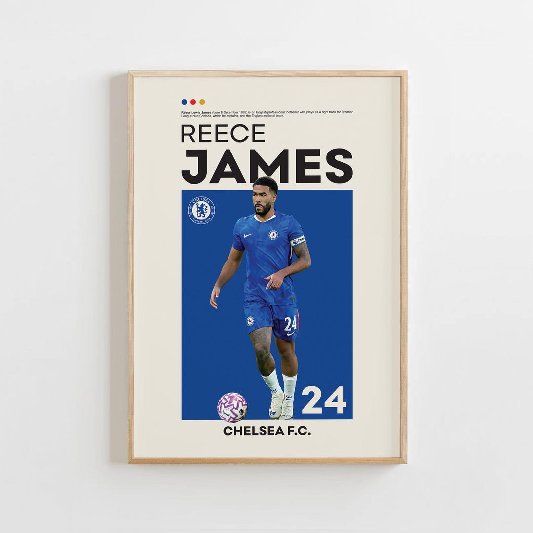 Reece James Poster, Football Fan Gift (digital Download) - Etsy