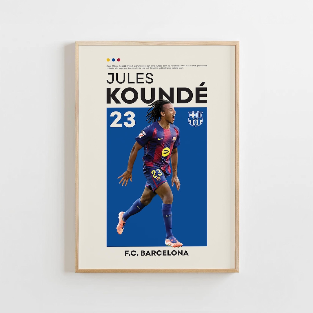 Jules Kounde Poster, Football Fan Gift (digital Download) - Etsy