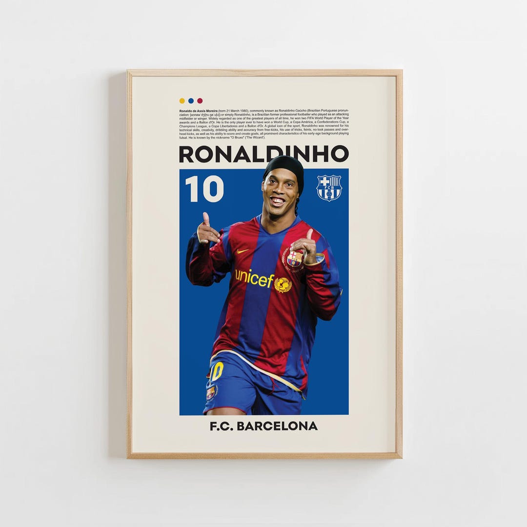 Ronaldinho Poster, Football Fan Gift (digital Download) - Etsy