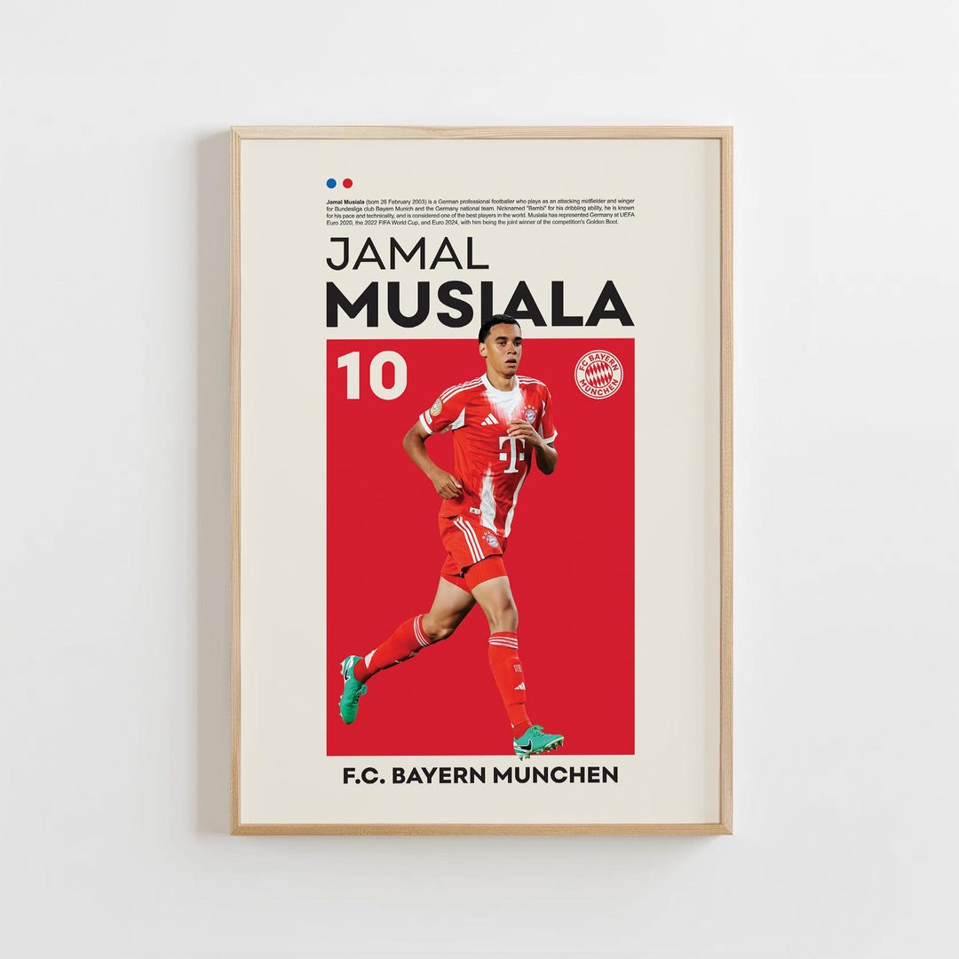 Jamal Musiala Poster, Football Fan Gift (digital Download) - Etsy