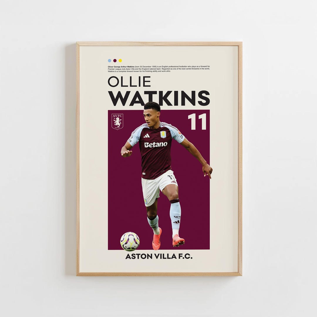 Ollie Watkins Poster, Football Fan Gift (digital Download) - Etsy