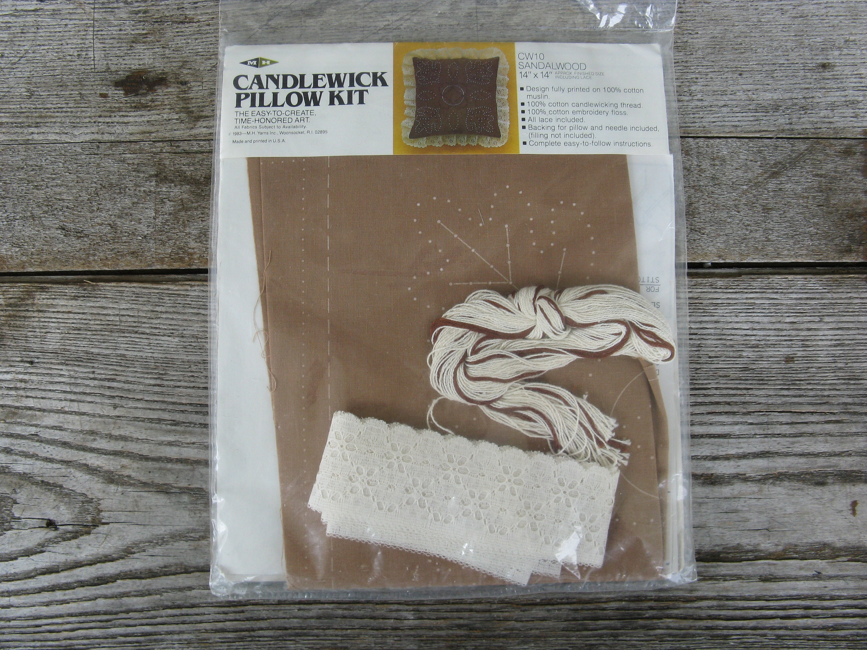 Vintage Candlewick Pillow Kit New in Package Home Sweet Home - Etsy