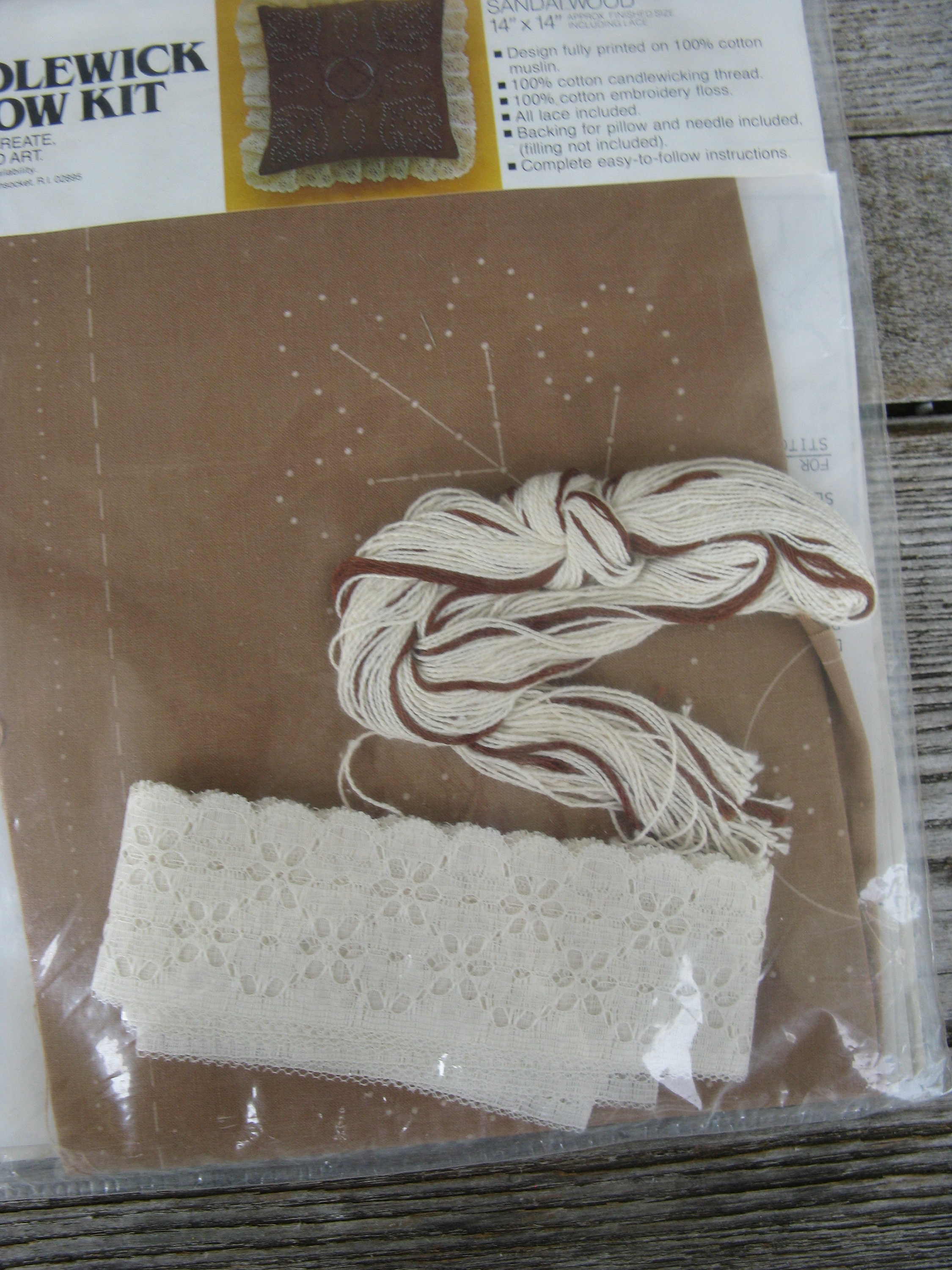 Vintage Candlewick Pillow Kit New in Package Home Sweet Home - Etsy