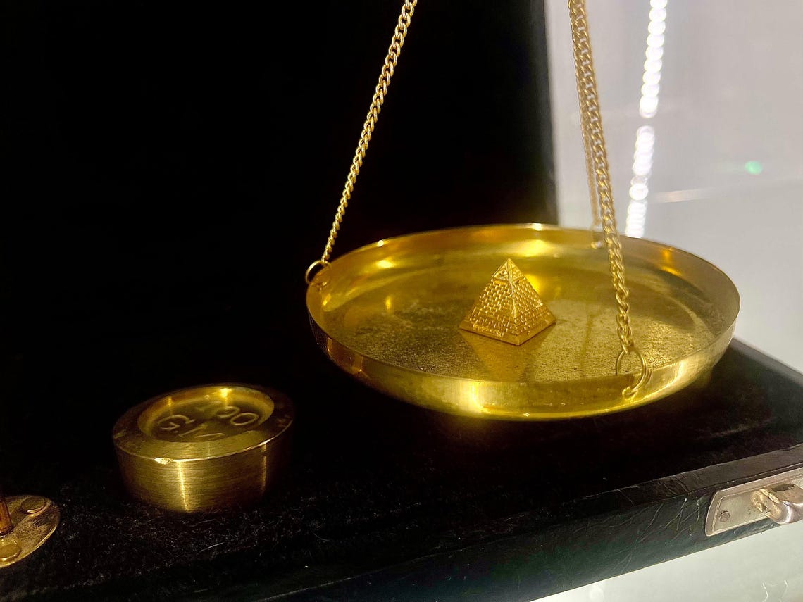 Solid 24K Gold Pyramid (.999 Fine) — Handcrafted Gold Collectible ...