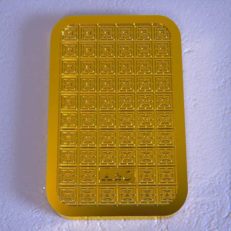 24k Custom Gold Bar .999 Pure Gold - Engraving - Etsy
