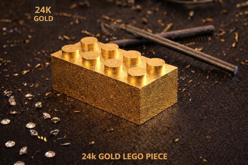 Solid 24K Gold LEGO Style Brick (.999) Fine Handcrafted - Pure Gold ...