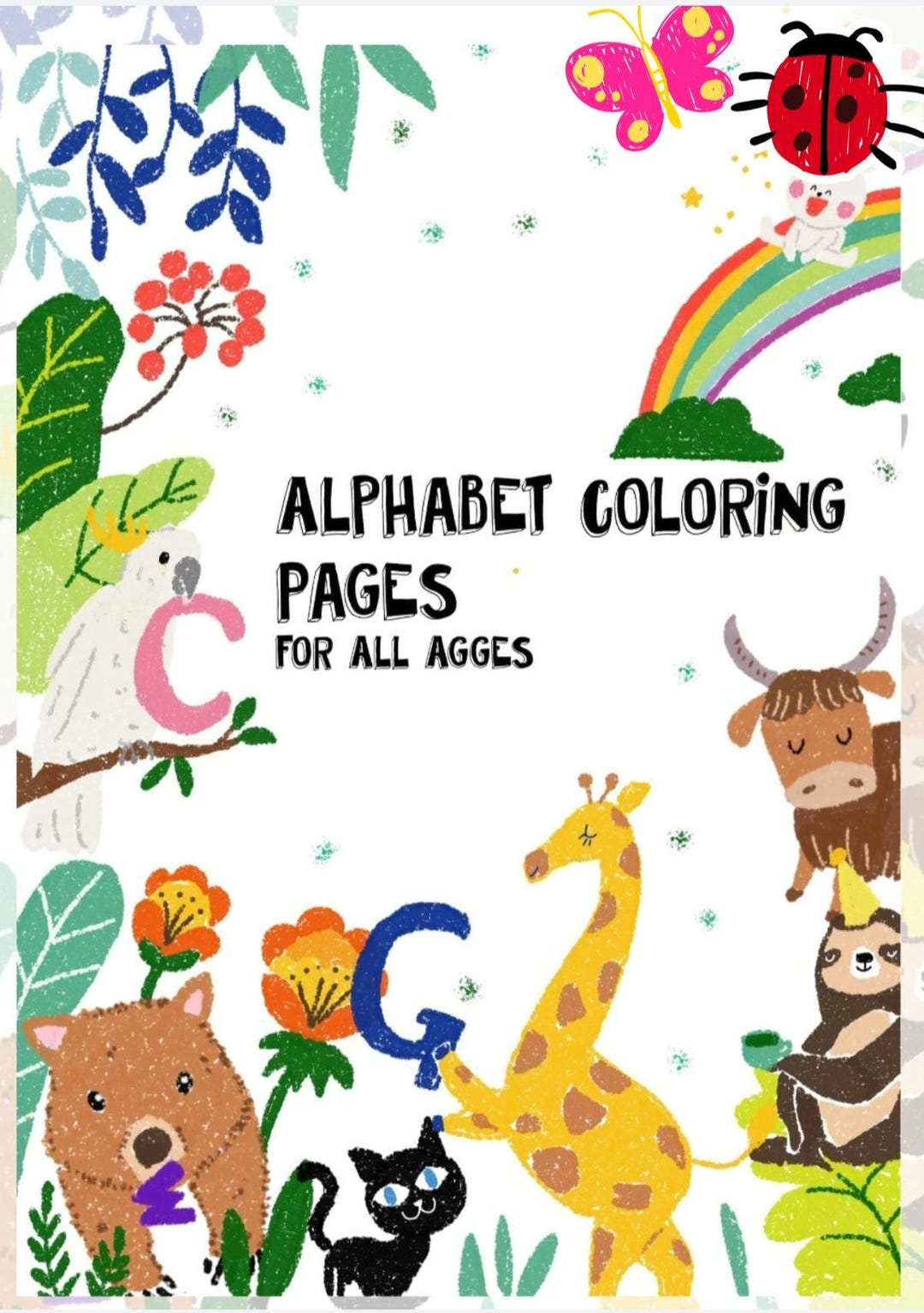 Animal A-Z Alphabet Coloring Pages – Printable, Kids Digital Worksheet ...
