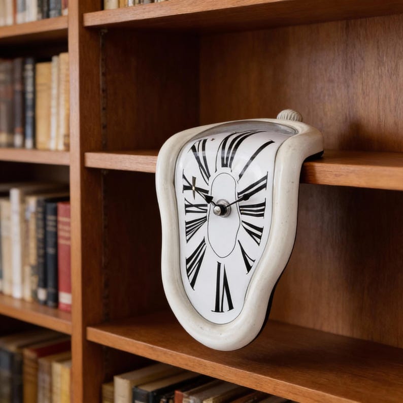 Melting Wall Clock Surreal Distorted Timepiece Dali Style Home Decor ...