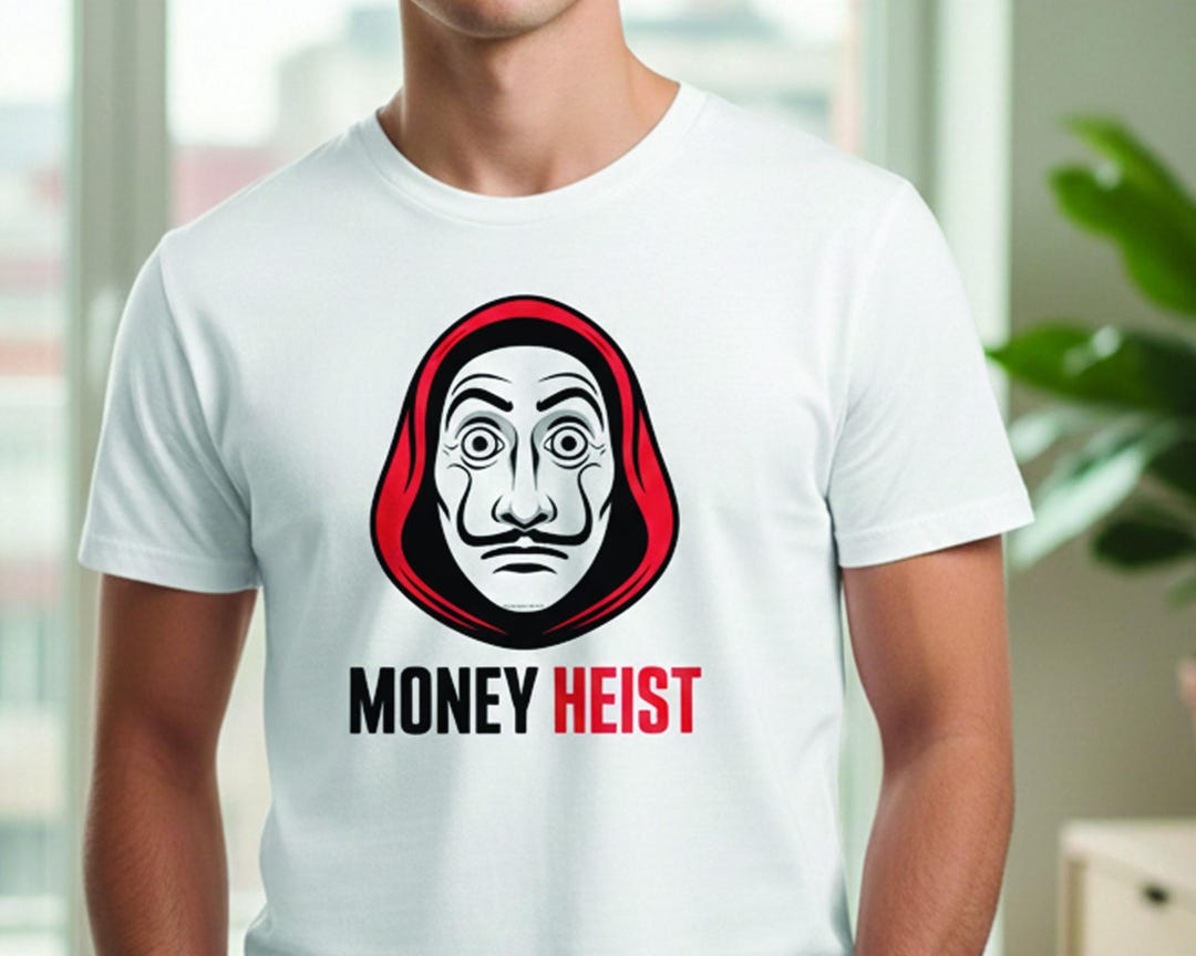 Money Heist SVG | Masked Robber Design for T-shirts Mugs Stickers Vinyl ...