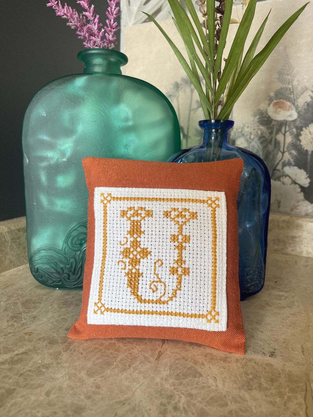 Initial Lavender Sachet | Personalized Letter Lavender Bag | Handmade ...