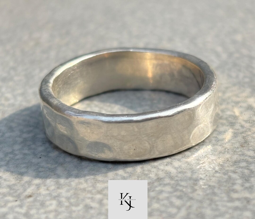 5mm Wide HEAVY Mens Ring, 925 Sterling Silver Handmade Statement Band ...