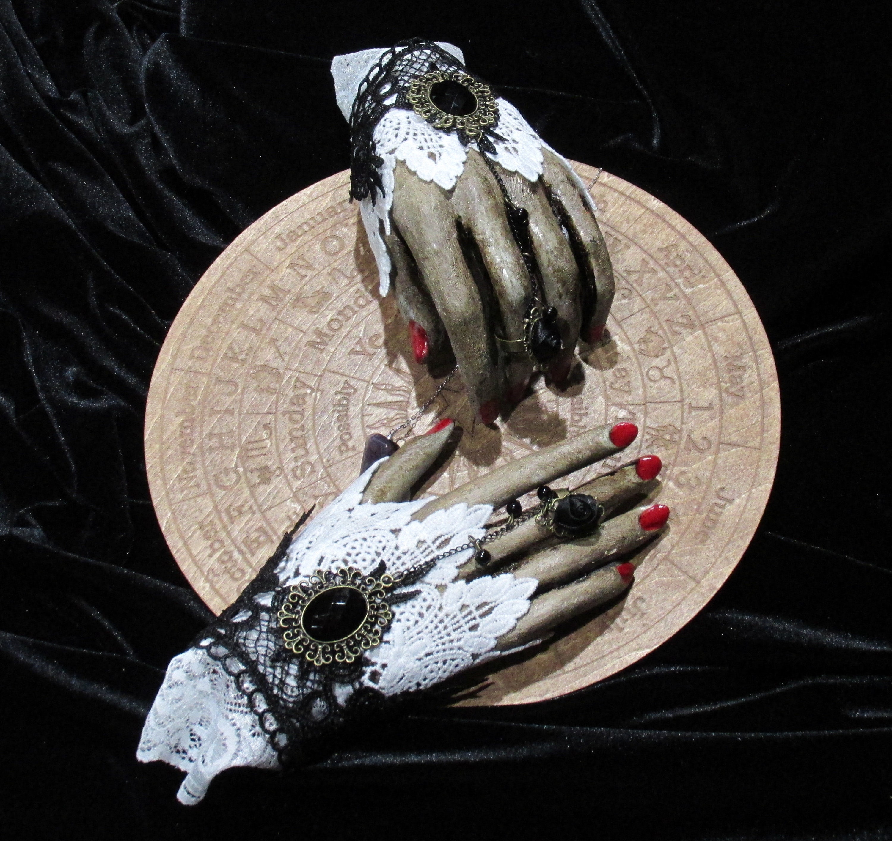 Vintage Creepy Life Size Fortune Teller Hands W/disc and Pendulum ...