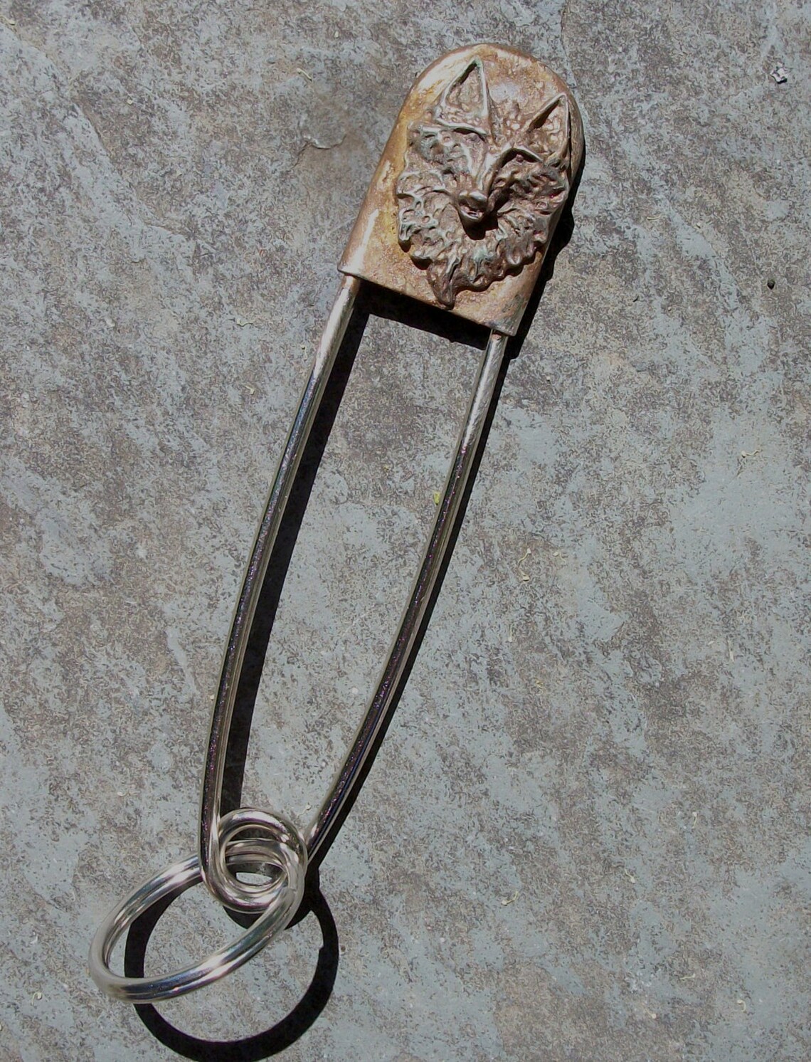 Bohemian FOXY LION Key Fob Pin Large Key Purse Attachment Holder Hippie ...