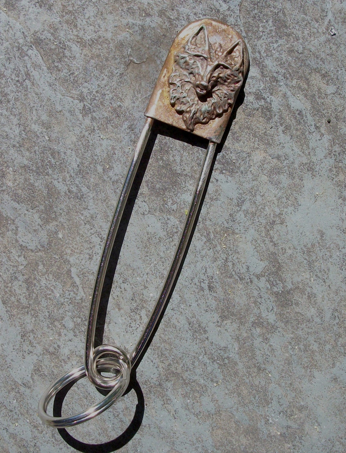 Bohemian FOXY LION Key Fob Pin Large Key Purse Attachment Holder Hippie ...