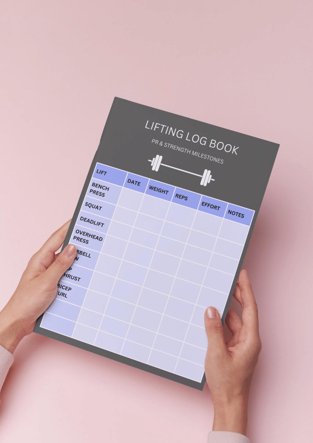 Gym PB Tracker - Editable Weightlifting Log (digital Download) - Etsy