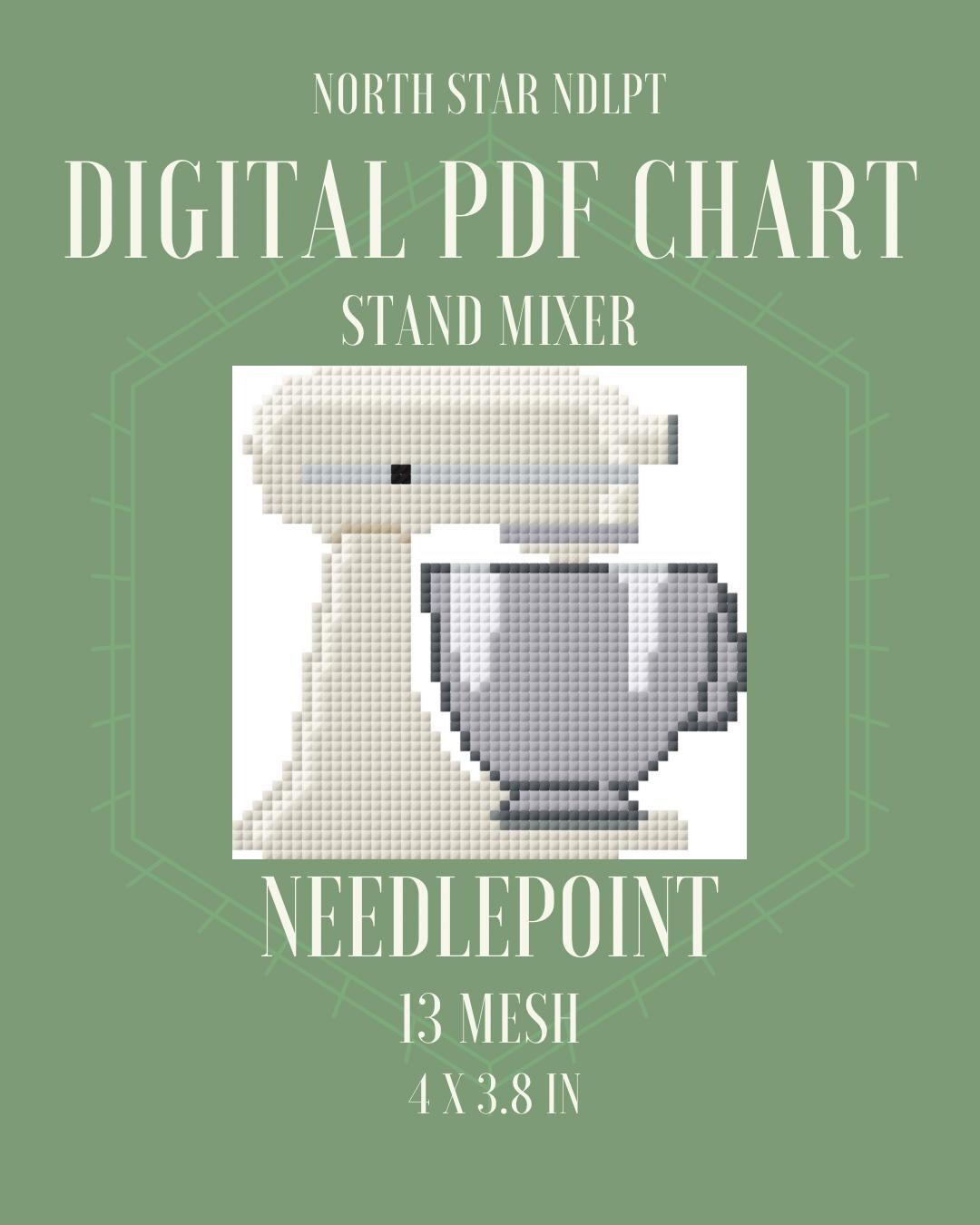 13 Mesh Stand Mixer Digital Needlepoint/cross-stitch Chart - Etsy