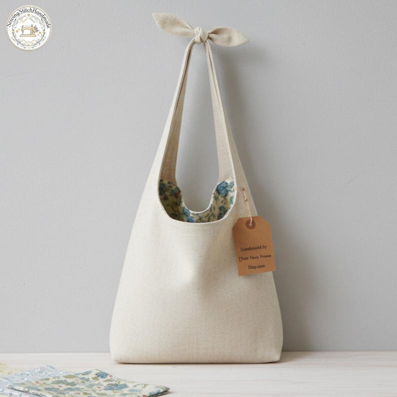 Tie Bag Sewing Pattern PDF | Japanese Knot Style Bag | Reusable Fabric Shoulder | Multi Size - Etsy