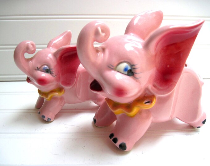 Pink, Elephant,flying,vintage, Dumbo,figurines,nursery Decor,baby ...