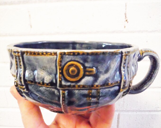Denim Coffee Mug Blue Jeans Levis Vintage Soup Bowl Cup - Etsy