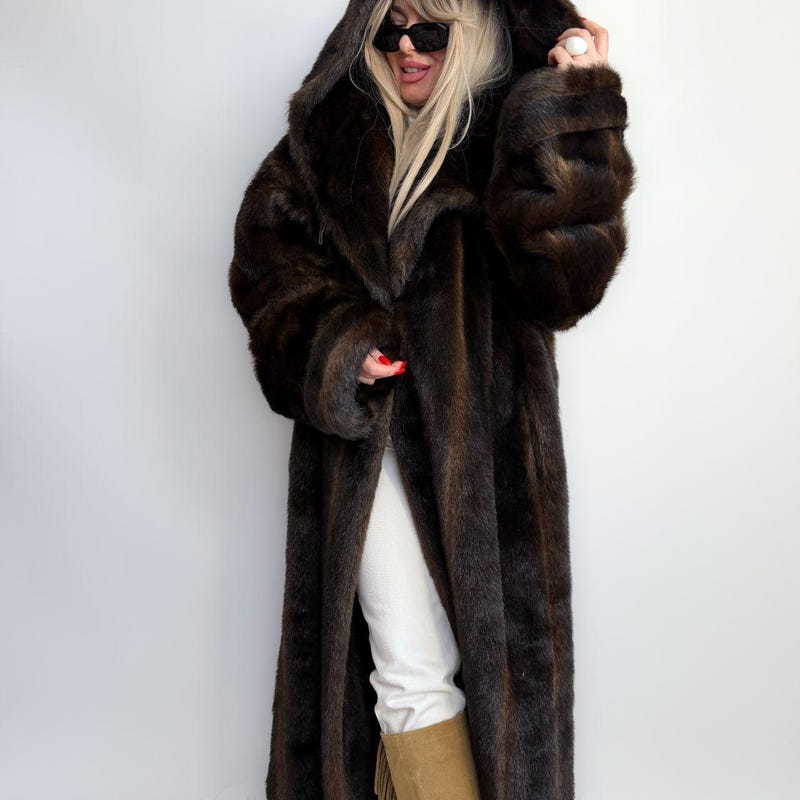Vintage Long Fur Coat Fox - Etsy
