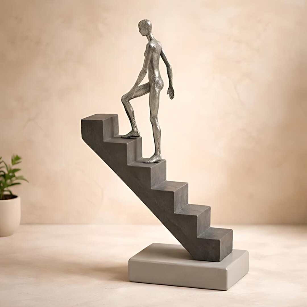 Top of the Rock Marble Resin Sculpture, Abstract Desk Decor ...
