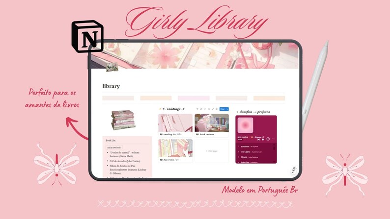 Girly Library - Etsy