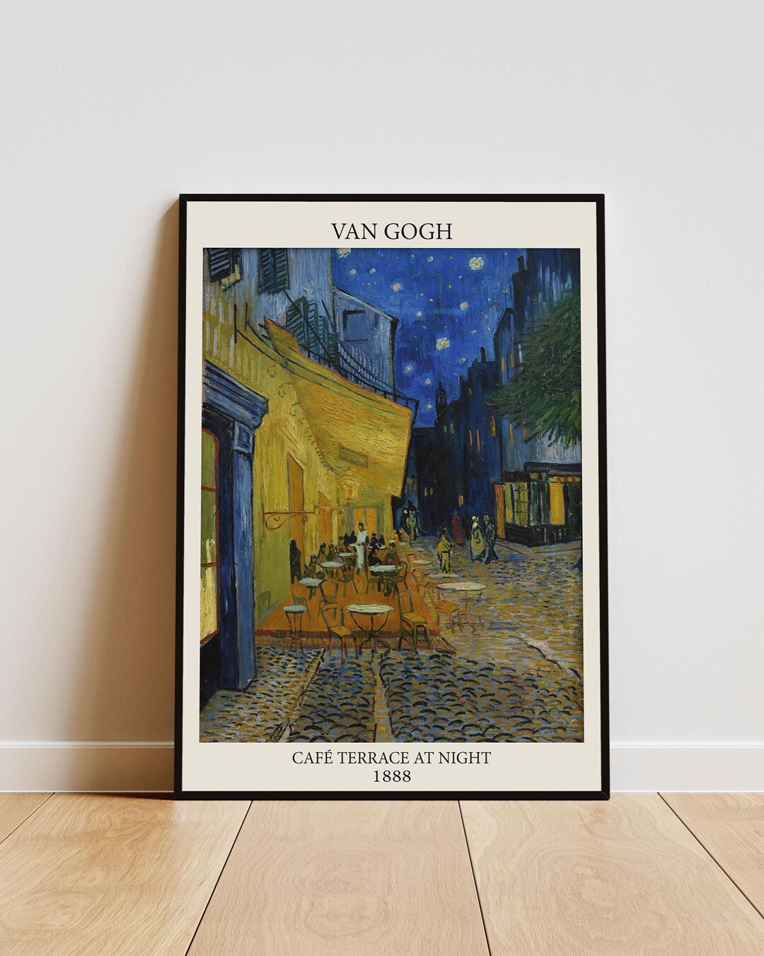 Van Gogh Cafe Terrace at Night 1888, Classic Painting Print, Vintage ...