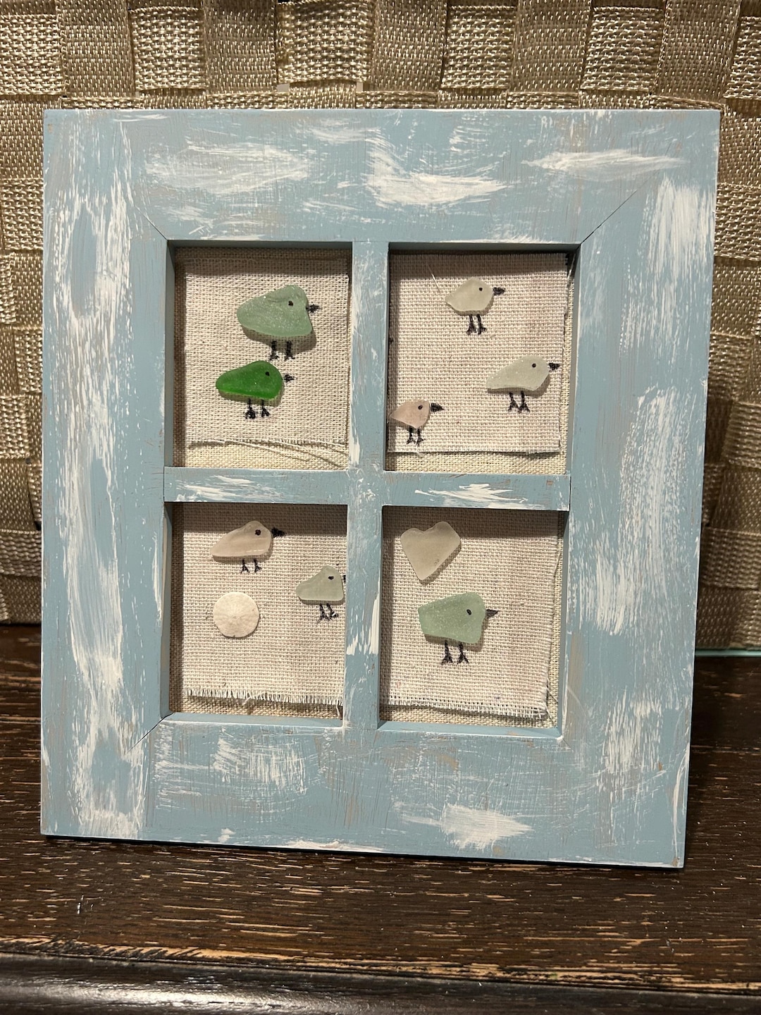 Sea Glass Plover Art, Coastal Bird Wall Decor - Etsy