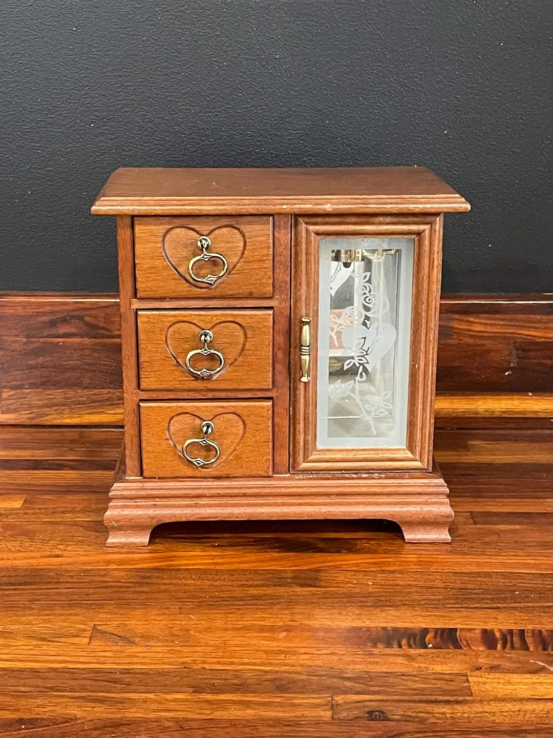 Vintage Wooden Mini Armoire Jewelry Organizer - Etsy