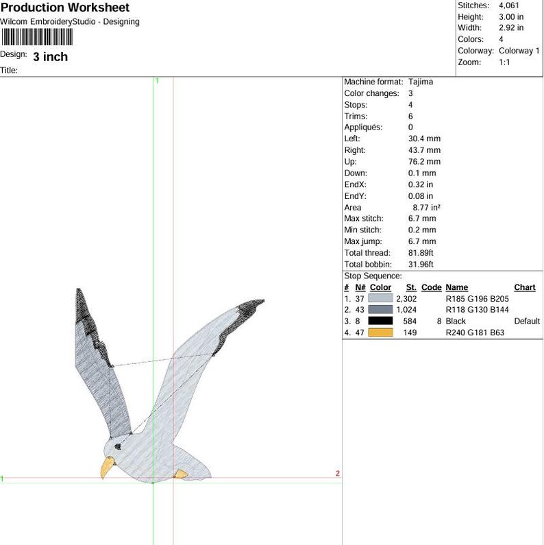 Seagull Machine Embroidery Bundle, Mini Seagull Embroidery Design ...
