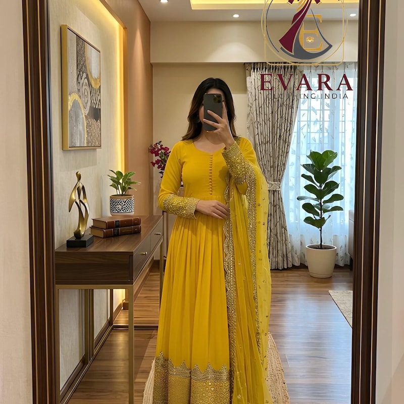 Yellow Indian Dresses - Etsy