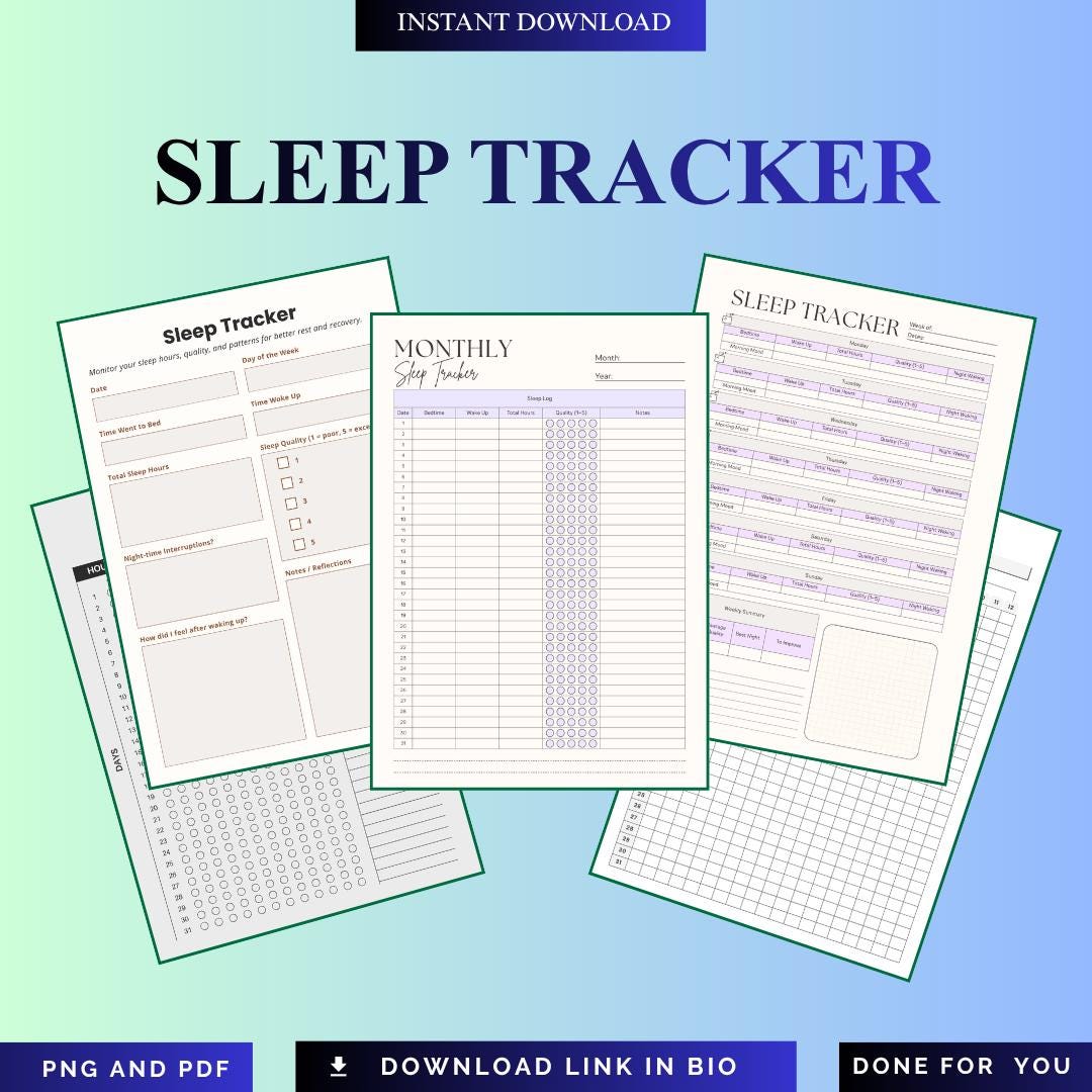 Sleep Quality Tracker: Night Routine and Habit Log - Printable - PDF ...