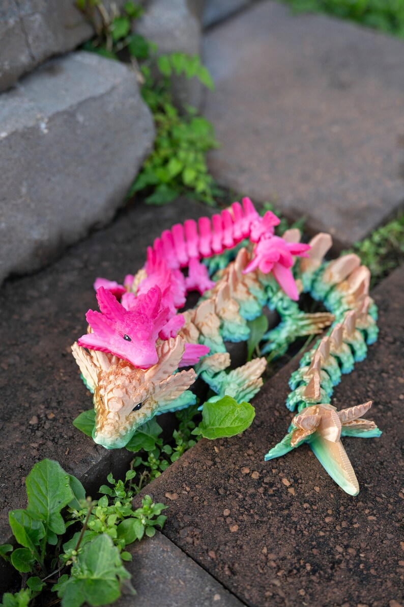 Axolotl Dragon Fidget – Articulated Fantasy Toy, Made to Order - Etsy