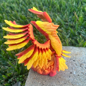 Flexi Phoenix Fidget (made to Order) Articulated Phoenix Toy - Etsy