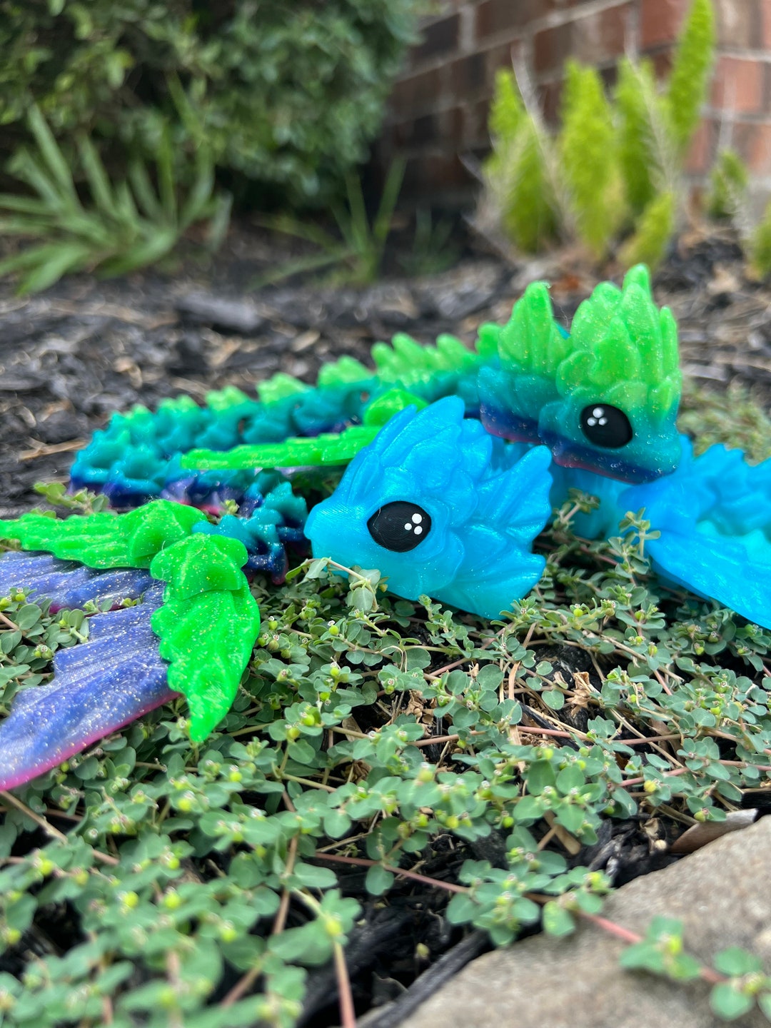 Mizu Water Dragon Fidget - Articulated Sensory Dragon With Wiggle Wings ...