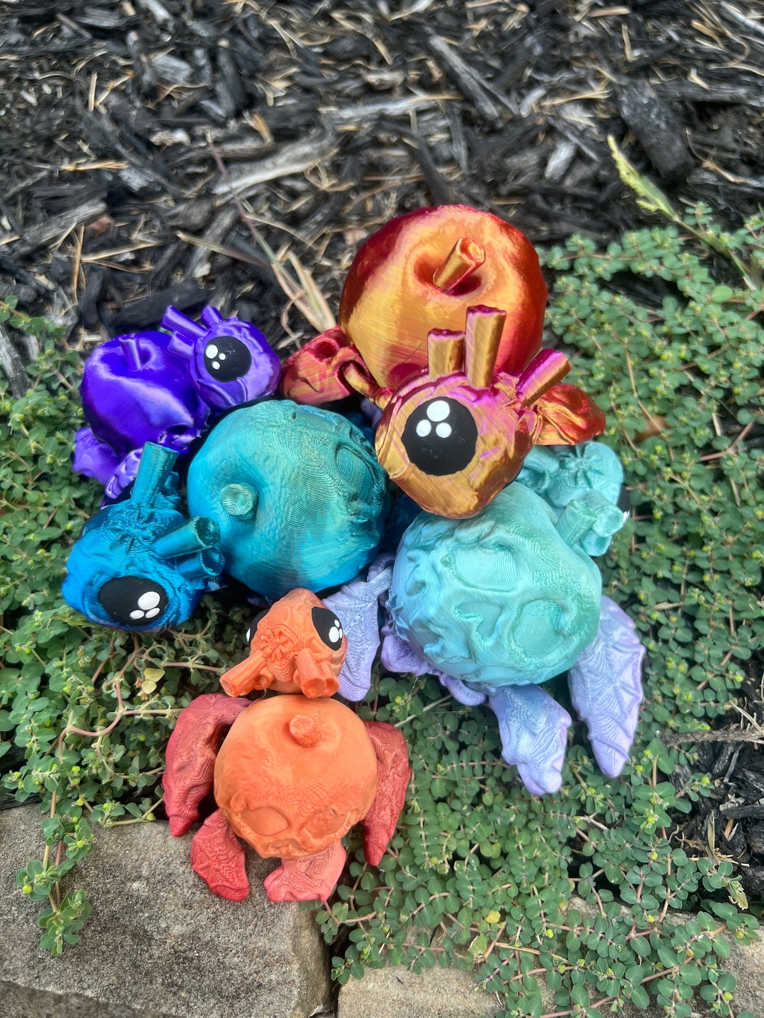 Poison Apple Turtle Fidget Toy – 3D Printed Articulated Halloween Decor ...