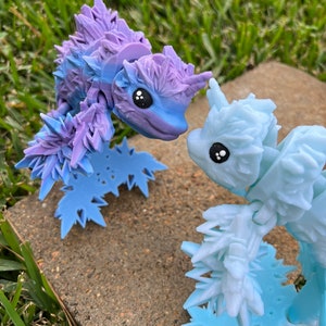 Frostphin Articulated Snowflake Dolphin: 3D Printed Fidget Toy - Etsy