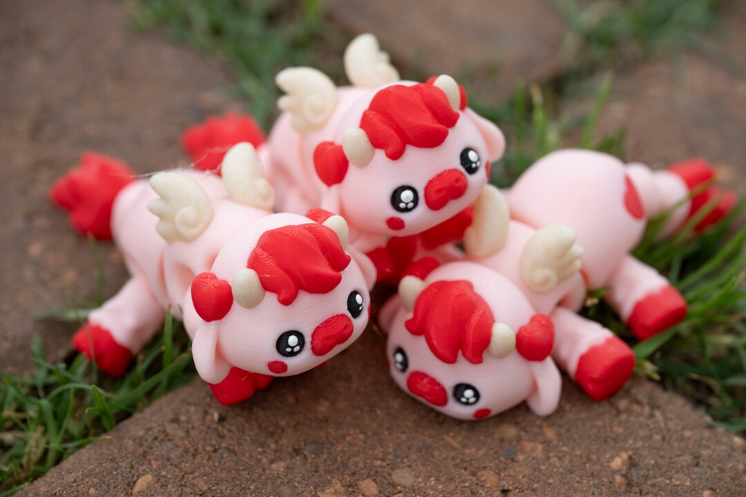 Cupid Cow the Cutest Love Cow With Hearts and Wings - Etsy