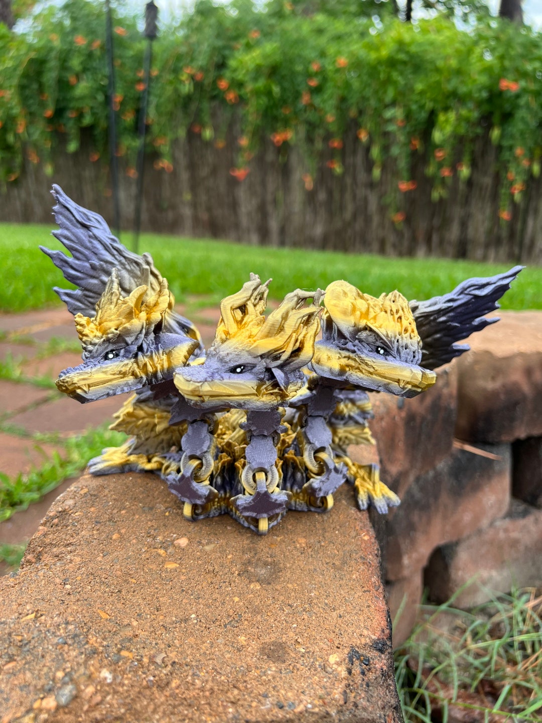 Hydra Dragon (made to Order) Articulated Forest Hydra Dragon Fidget ...