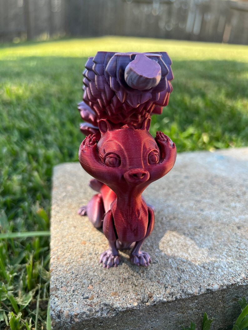 Flexi Squirrel Fidget made to Order Articulated Squirrel - Etsy