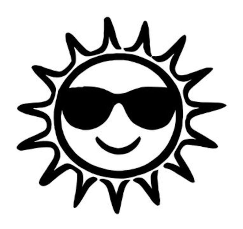Sun SVG Icons Bundle – 25 Unique Black Outline Solar Symbols, Bold Line ...